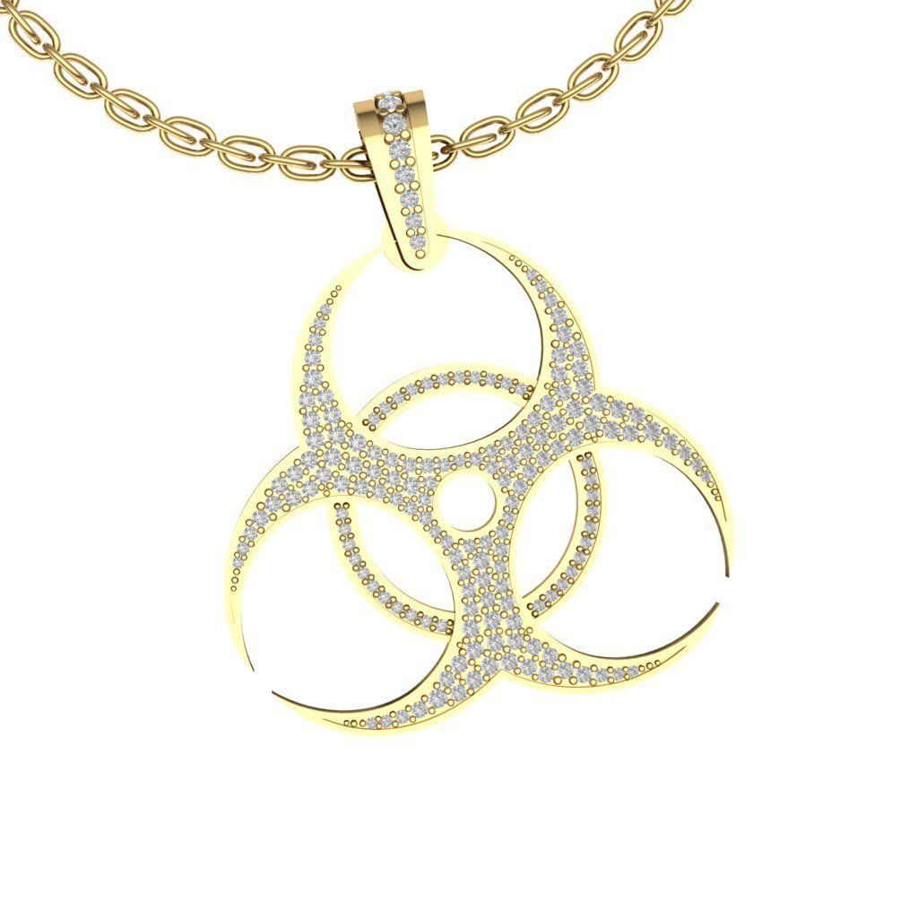 Biohazard Necklace 3D model 3D printable | CGTrader