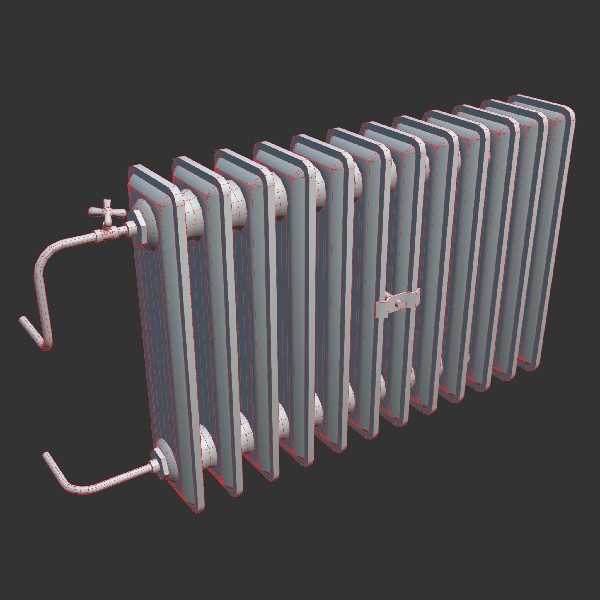 3D model Old Radiator Green - Unity - HDRP - UE4 VR / AR / low-poly ...