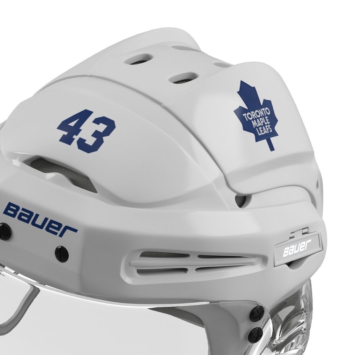 Hockey Helmet Toronto Maple Leafs 3D model | CGTrader