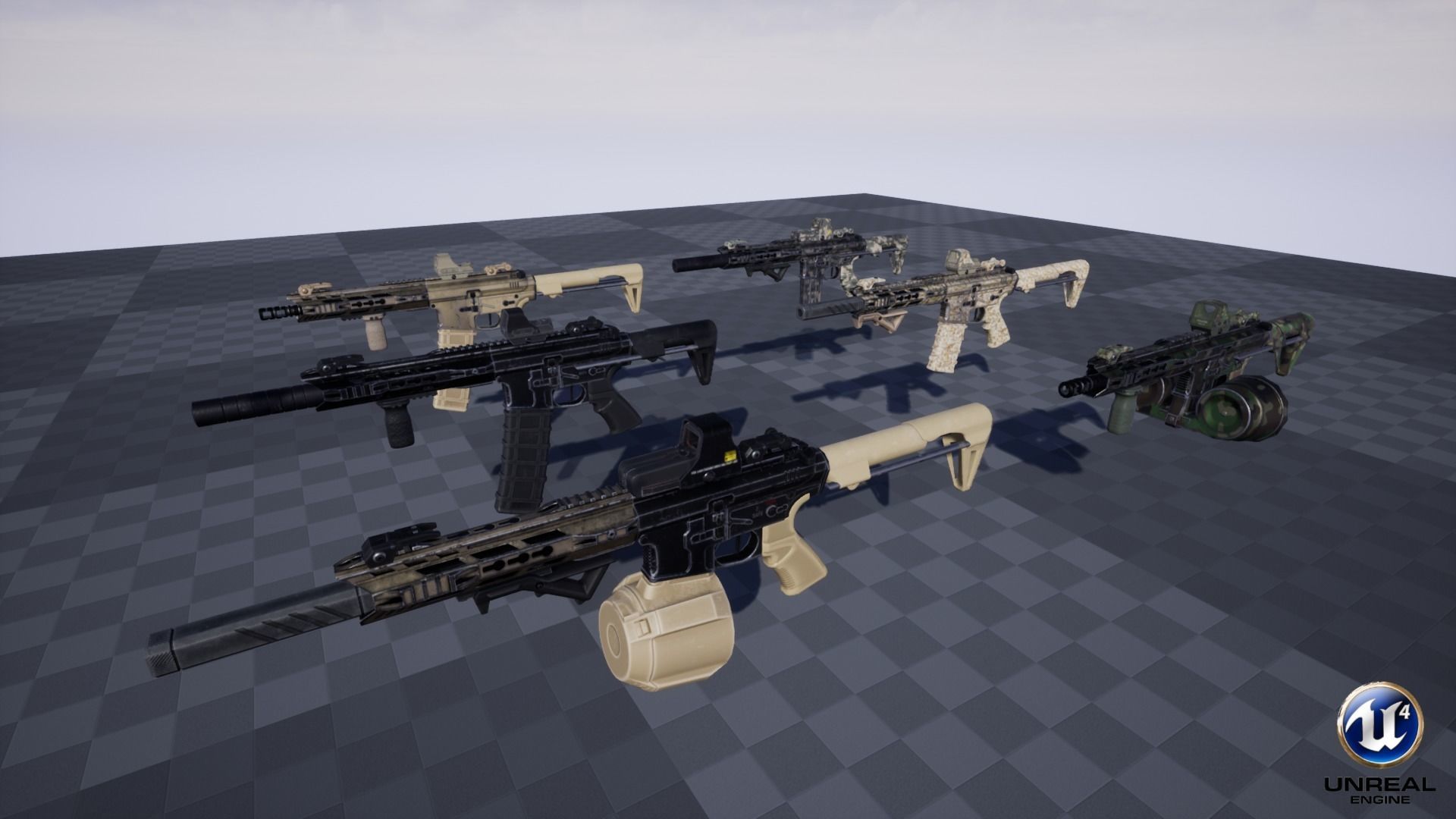 3D model Modular Combat Rifle-Close Quarter Combat Variant VR / AR ...