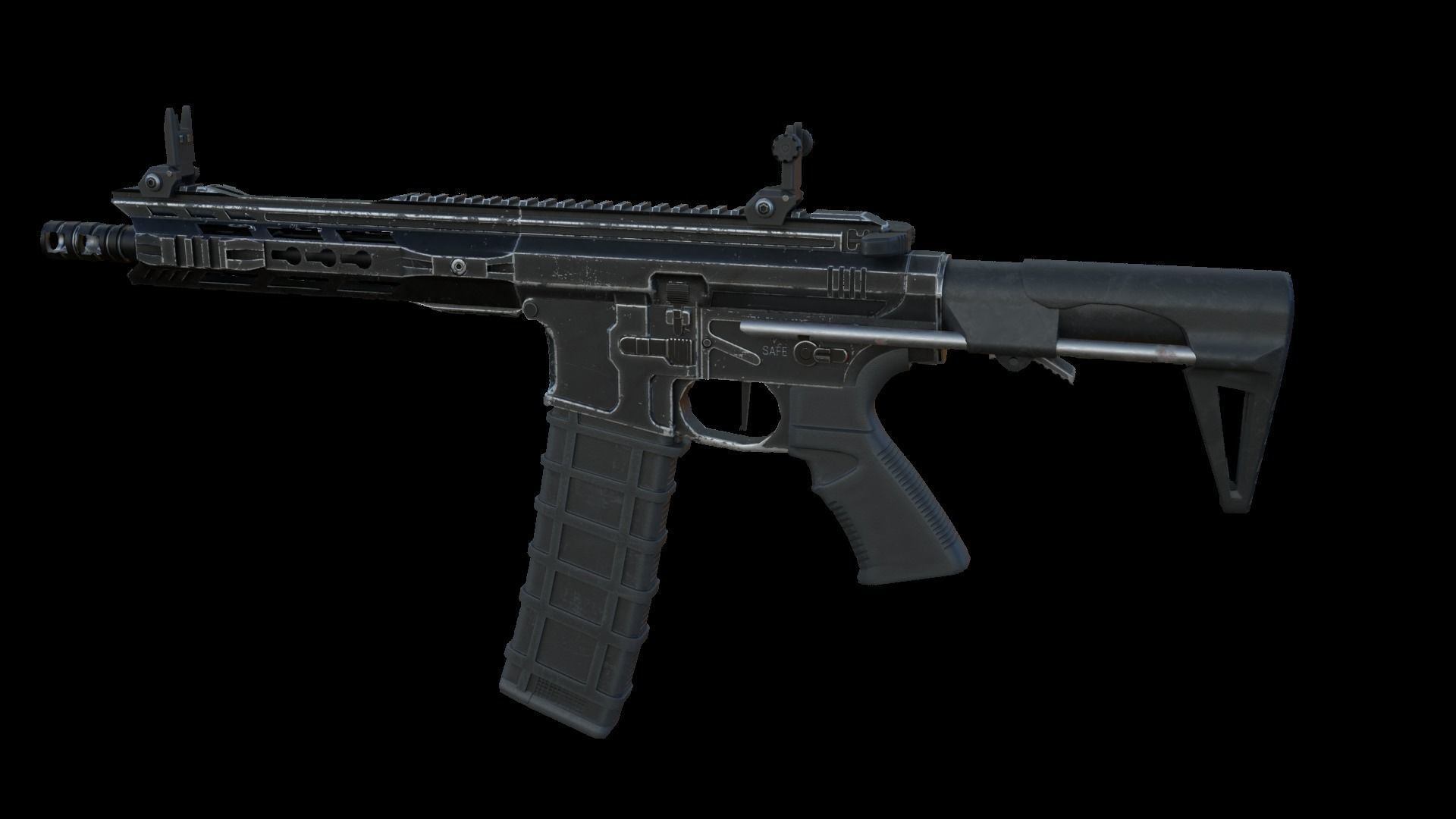 3D model Modular Combat Rifle-Close Quarter Combat Variant VR / AR ...