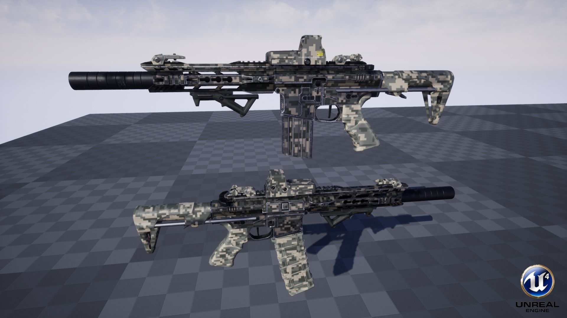 3D model Modular Combat Rifle-Close Quarter Combat Variant VR / AR ...