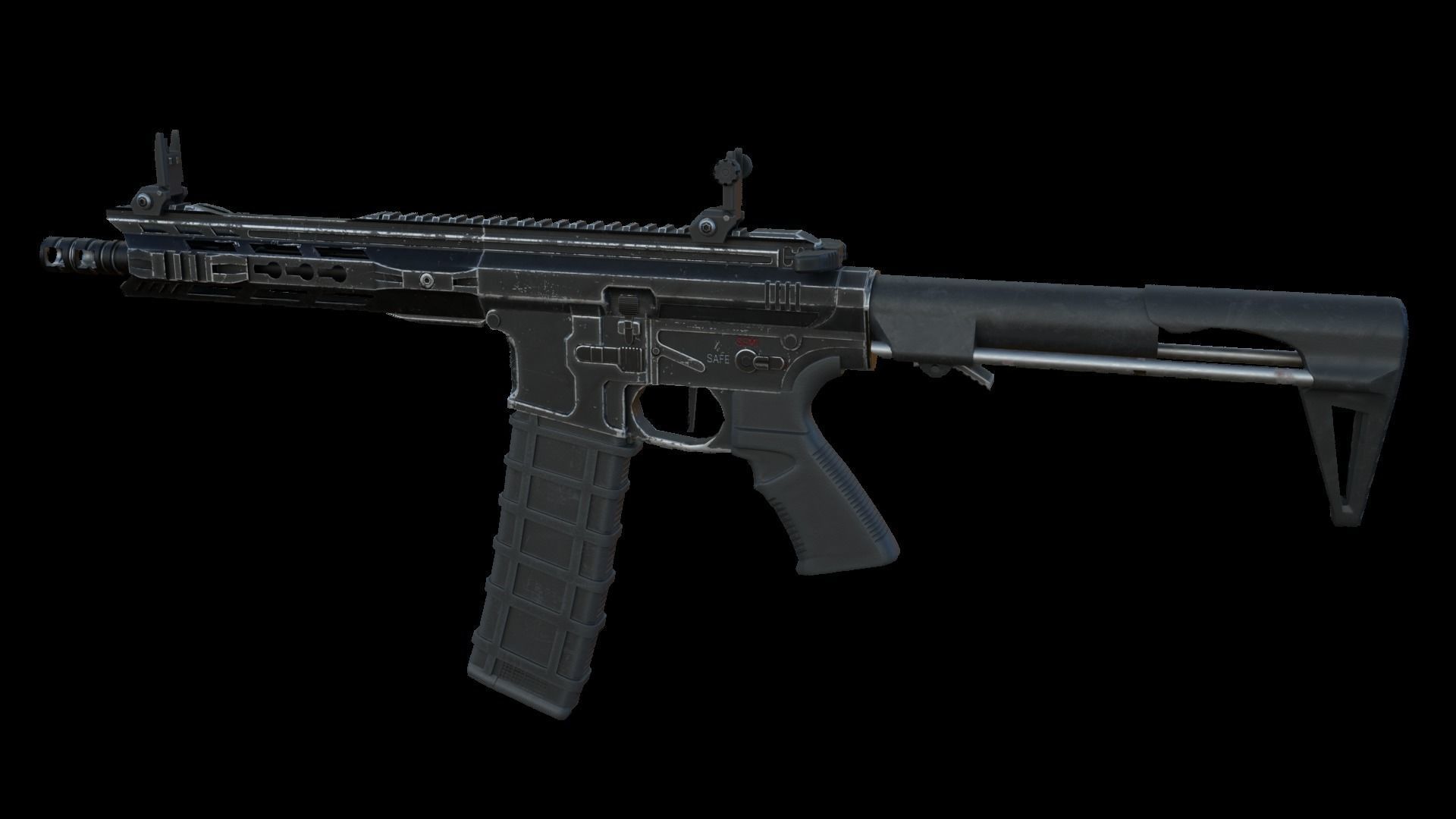 3D model Modular Combat Rifle-Close Quarter Combat Variant VR / AR ...