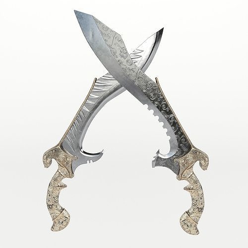 Kukri two swords 3D model | CGTrader