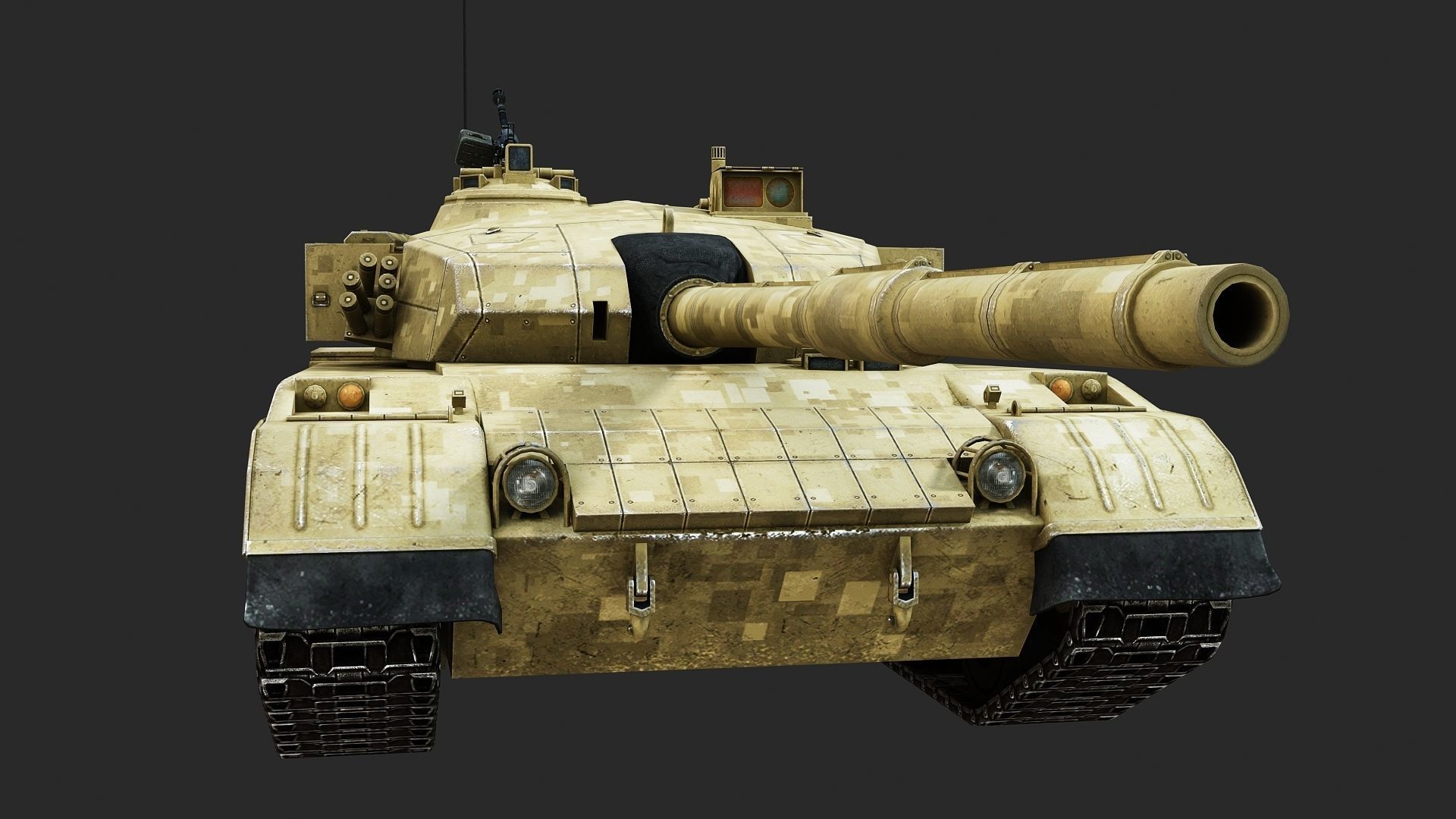 Chinese PLA Army ZTZ-96B ZTZ96 VT2 VT-2 Main 3D model 1