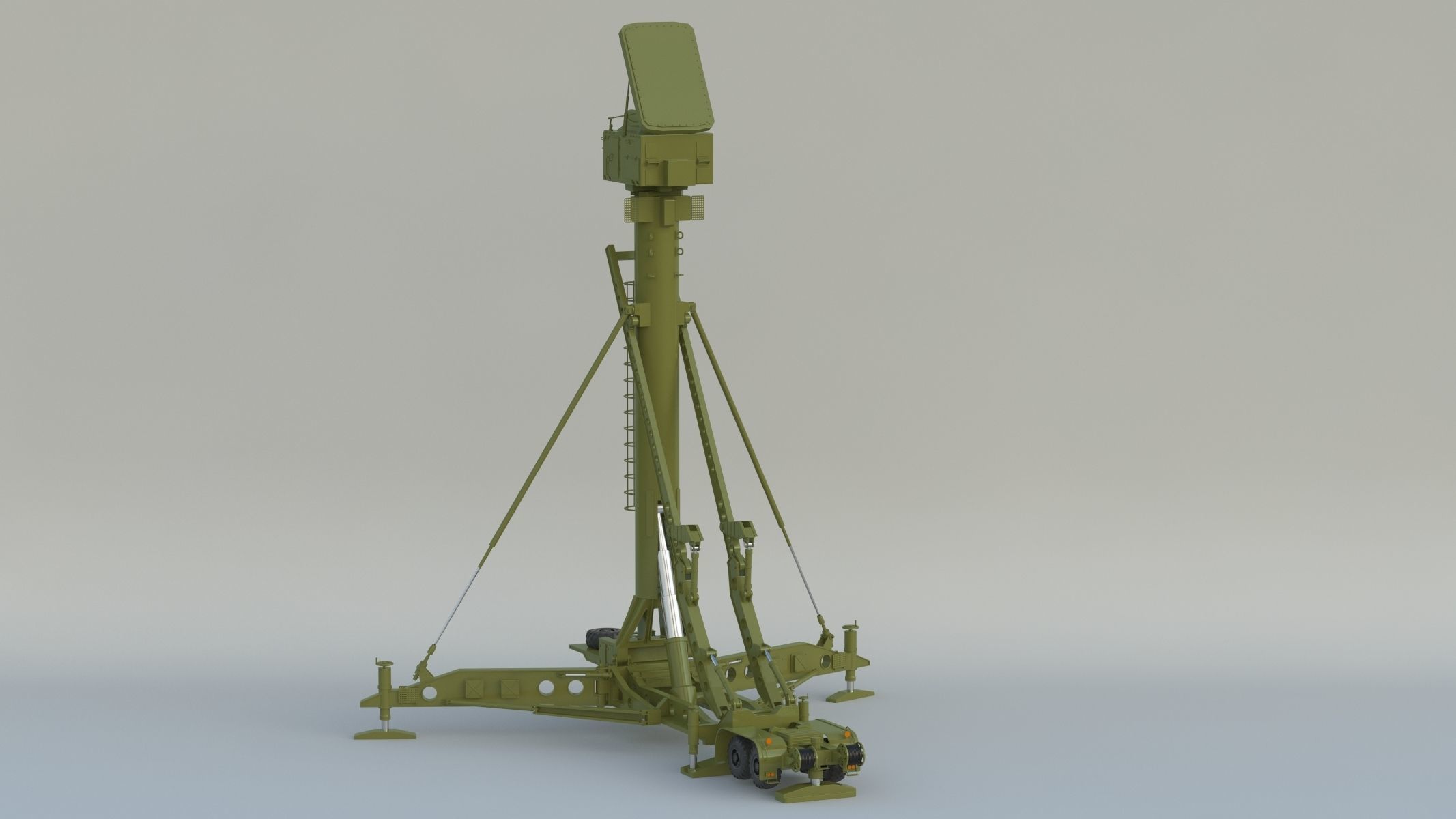 40V6M Flap Lid Mast Radar 3D model | CGTrader