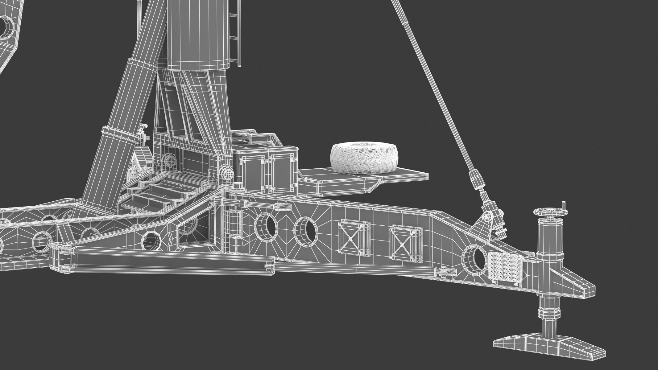 40V6MD Clam Shell Mast Radar 3D model | CGTrader