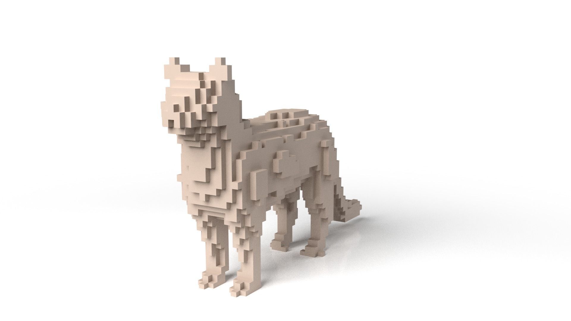 3D model Cat Minecraft Voxel VR / AR / low-poly | CGTrader