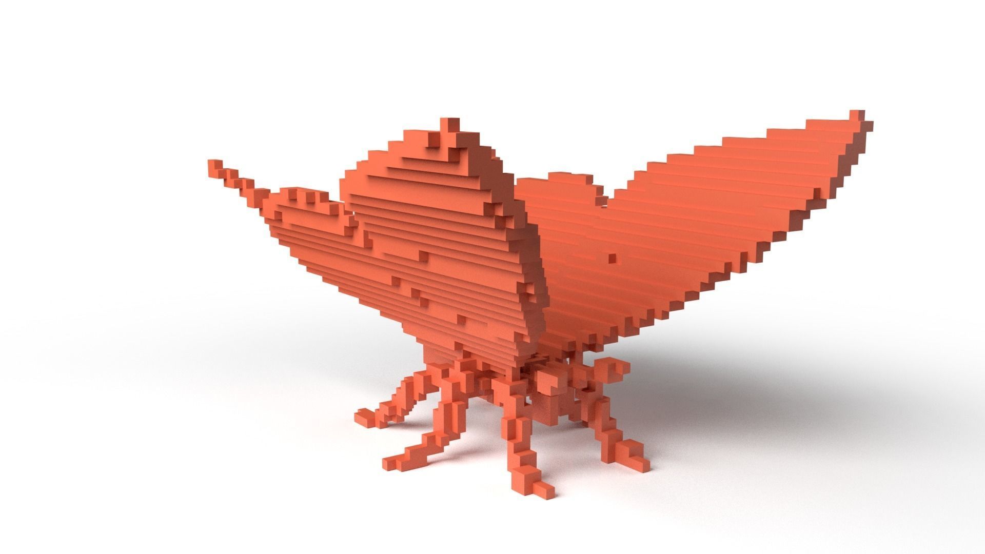 3D model Butterfly Minecraft Voxel VR / AR / low-poly | CGTrader