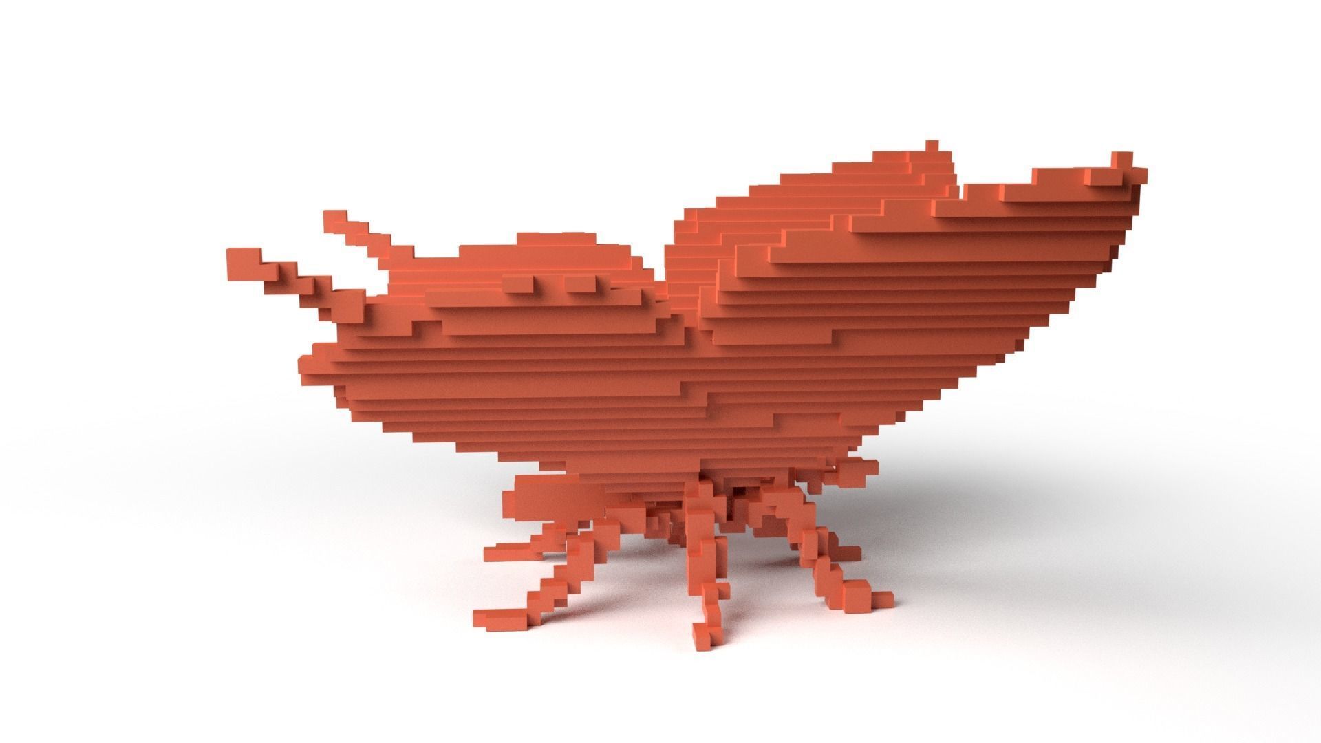 3D model Butterfly Minecraft Voxel VR / AR / low-poly | CGTrader