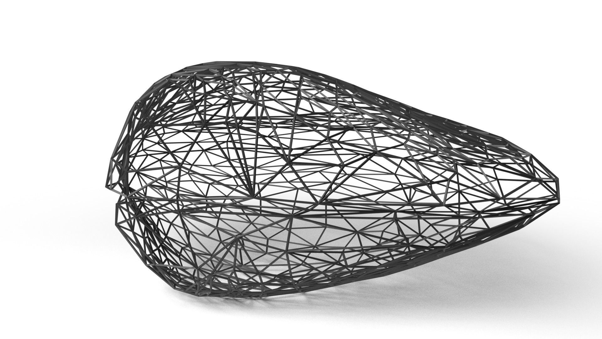 3D model Clam Wireframe VR / AR / low-poly | CGTrader