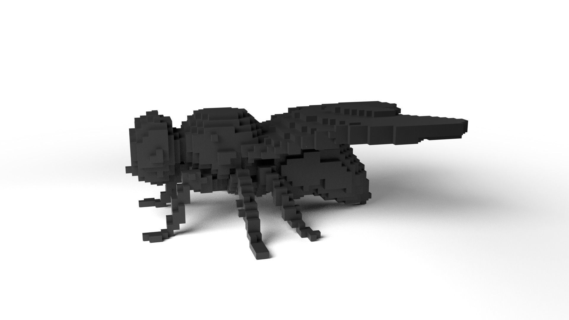 Fly Minecraft Voxel 3D model | CGTrader