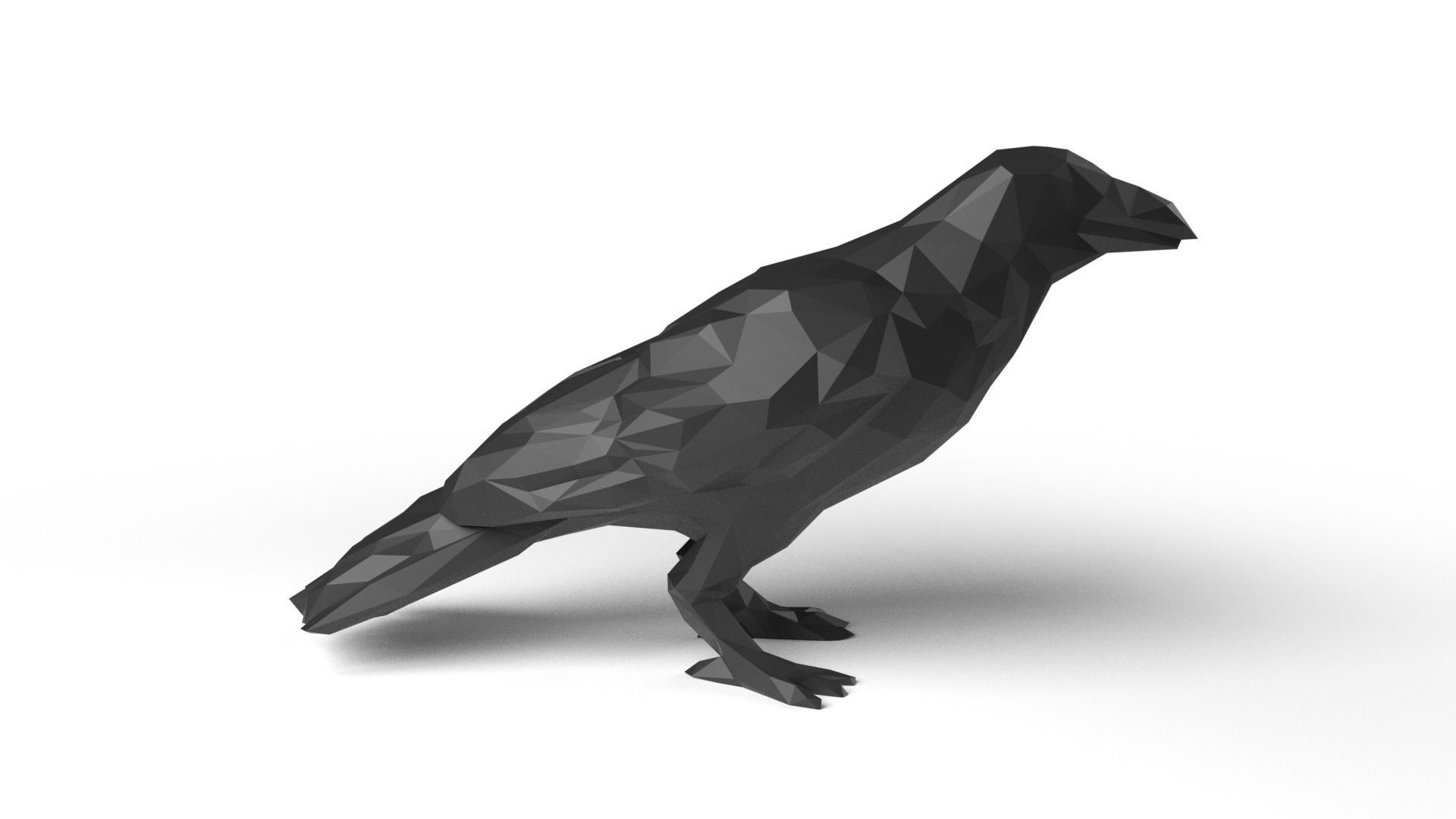 3D model Crow Low Poligonal VR / AR / low-poly | CGTrader