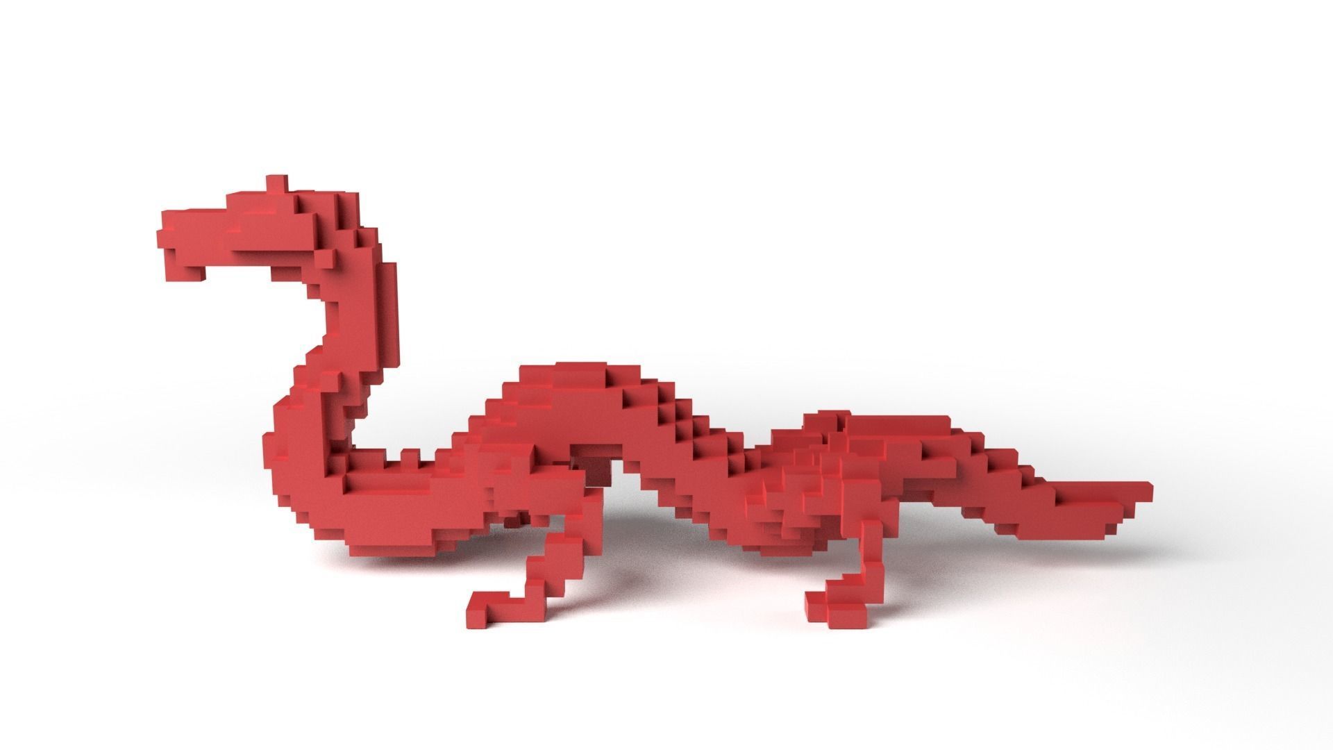 3D model Dragon Minecraft Voxel VR / AR / low-poly | CGTrader