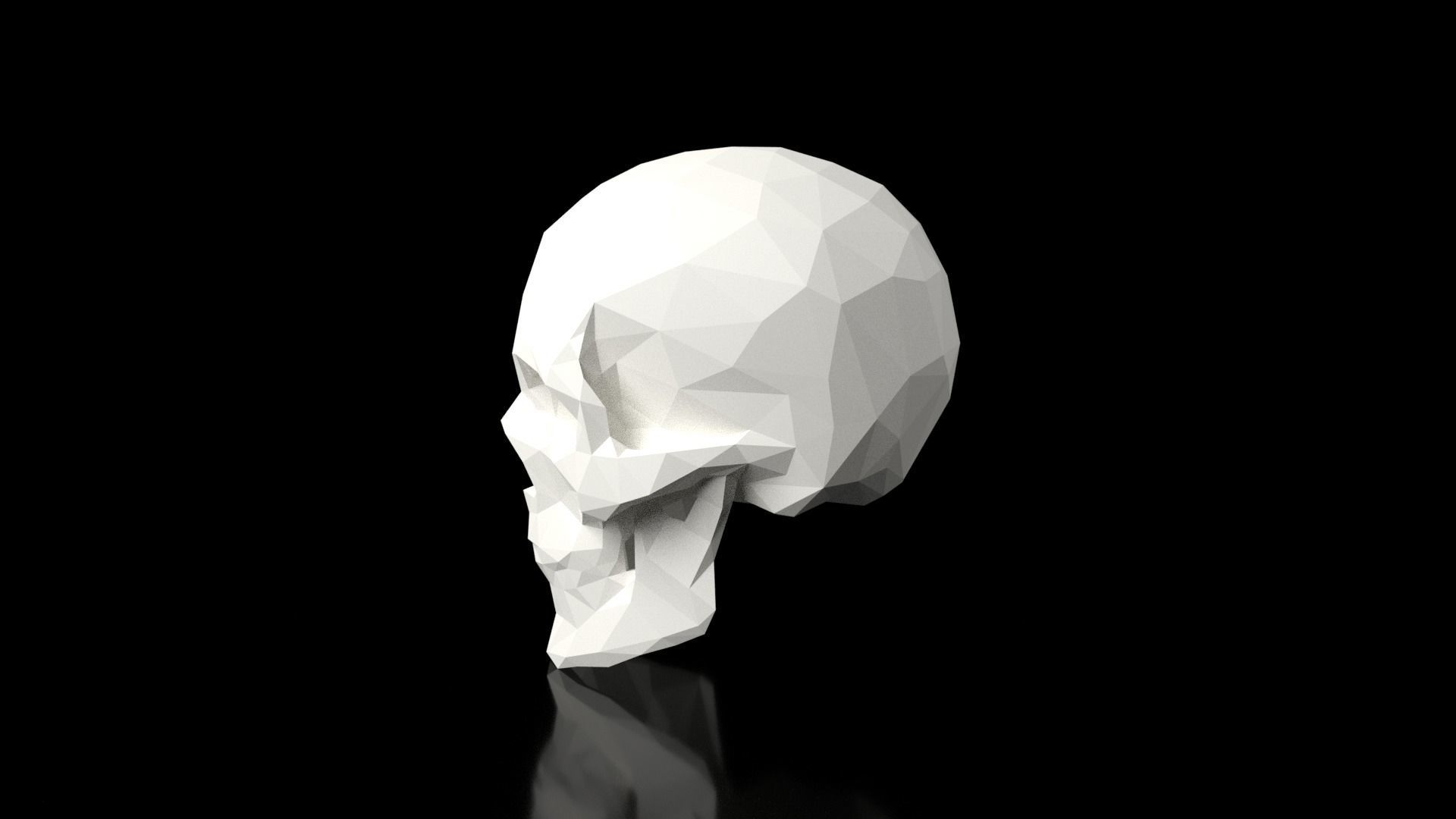3D model Skull Low Poligonal VR / AR / low-poly | CGTrader
