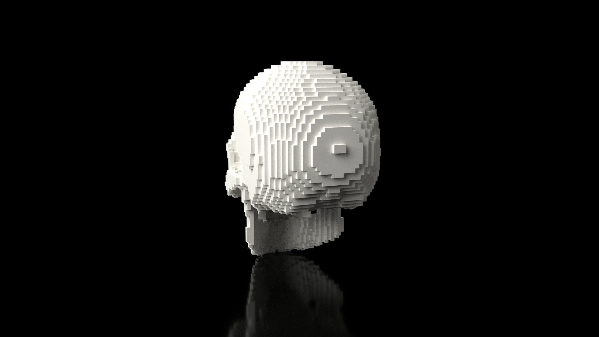 3D model Skull Minecraft Voxel VR / AR / low-poly | CGTrader