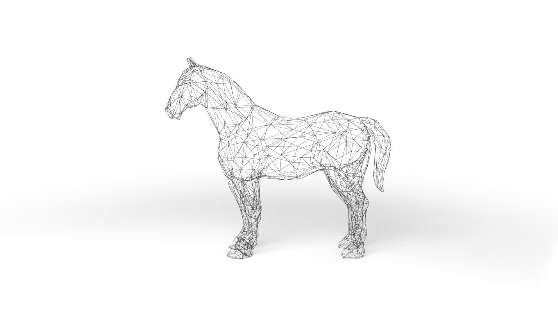 Horse Wireframe 3D model | CGTrader