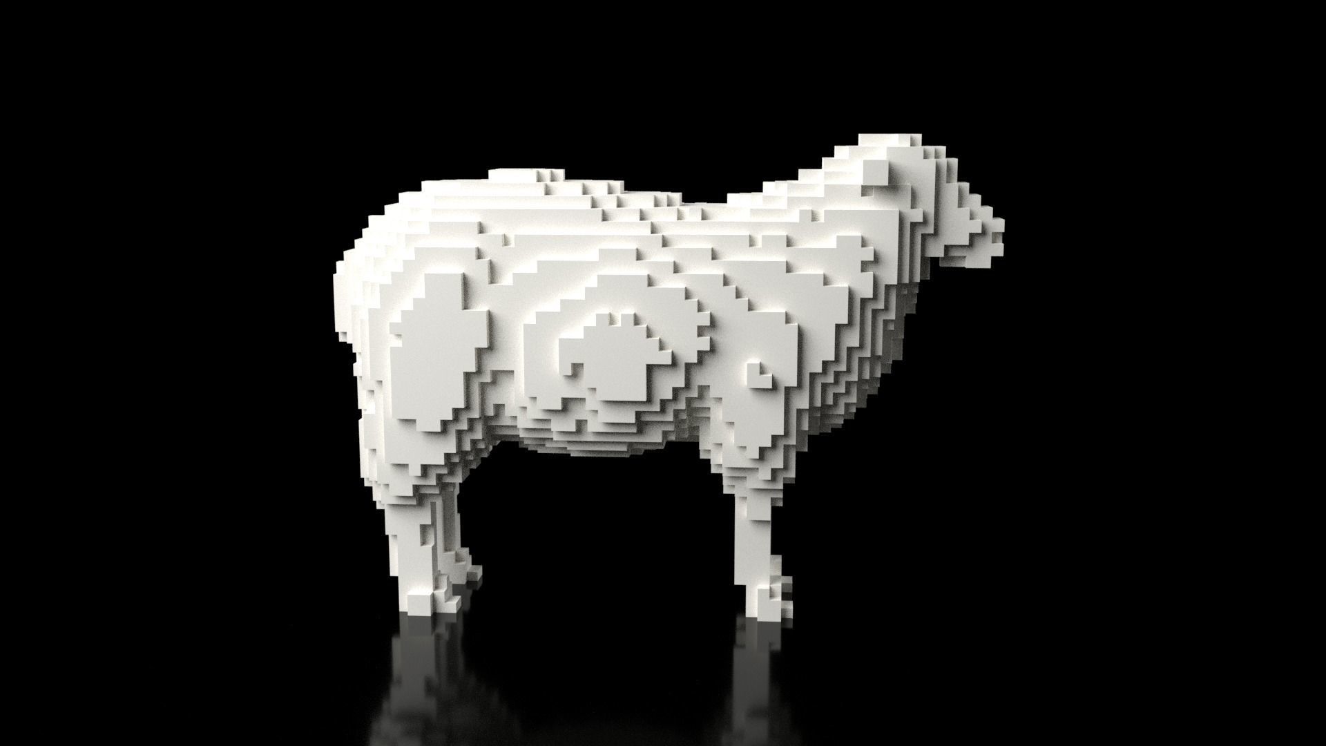 3D model Sheep Minecraft Voxel VR / AR / low-poly | CGTrader