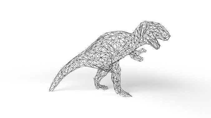 3D model TRexDinosaur Wireframe VR / AR / low-poly | CGTrader
