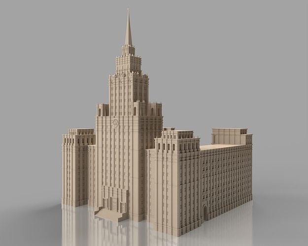 High-rise at the Red Gate on Sadovaya-Spasskaya street 21 3D model ...