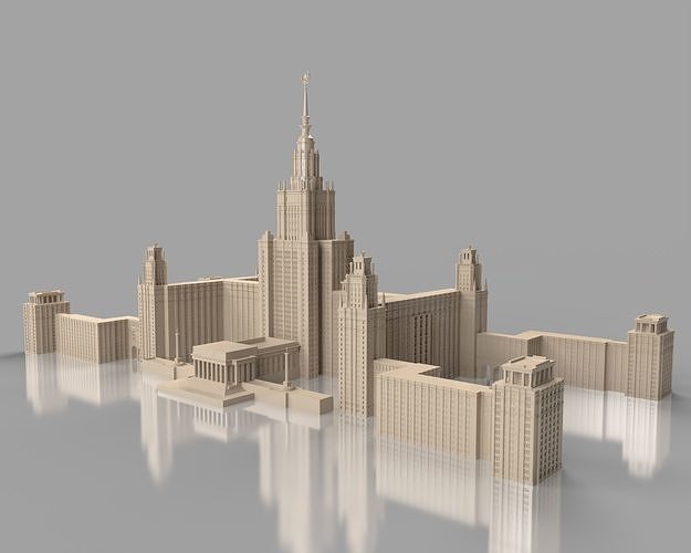 Moscow state University 3D model | CGTrader