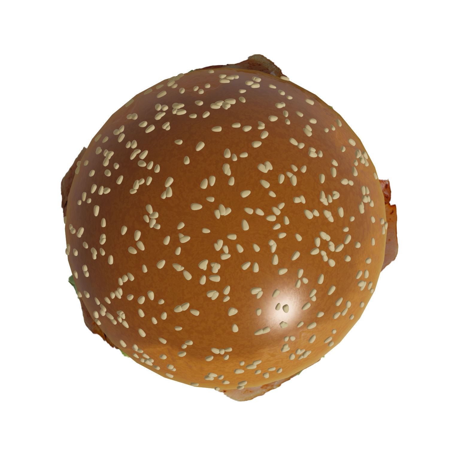 3D model Low Poly photorealistic hamburger VR / AR / low-poly | CGTrader