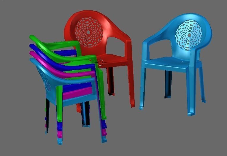 Plastic chair 3D Model 3D printable | CGTrader.com