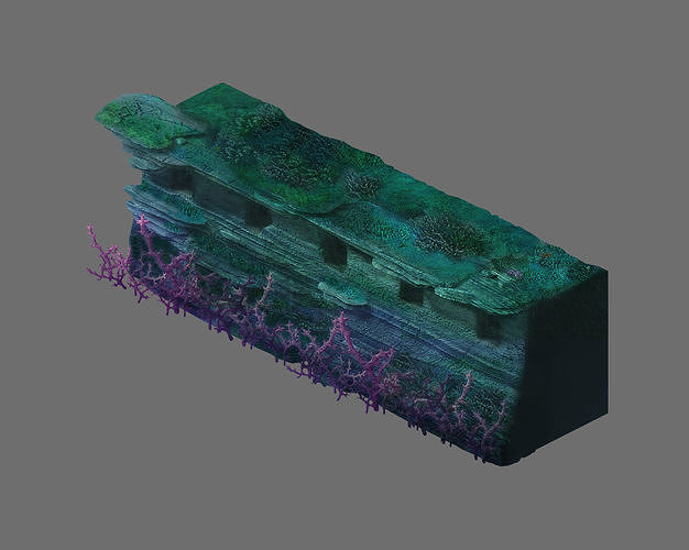 Game Model - Seabed - Coral City Wall 01 3D model | CGTrader