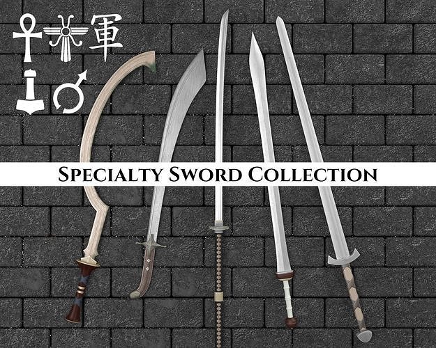 Ancient Arsenal Specialty Swords Pack 3D Model Collection | CGTrader
