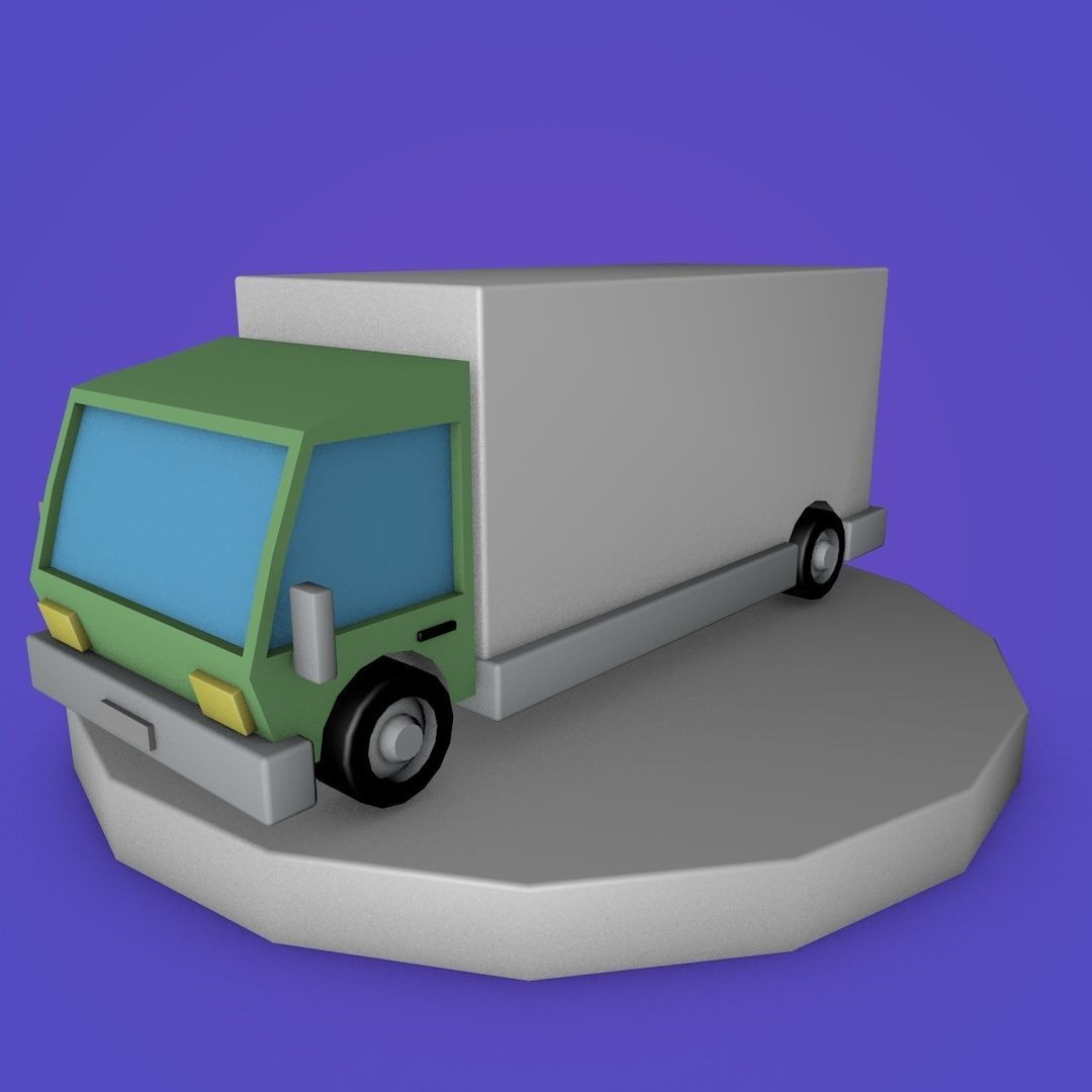 3D model Low Poly Truck VR / AR / low-poly | CGTrader