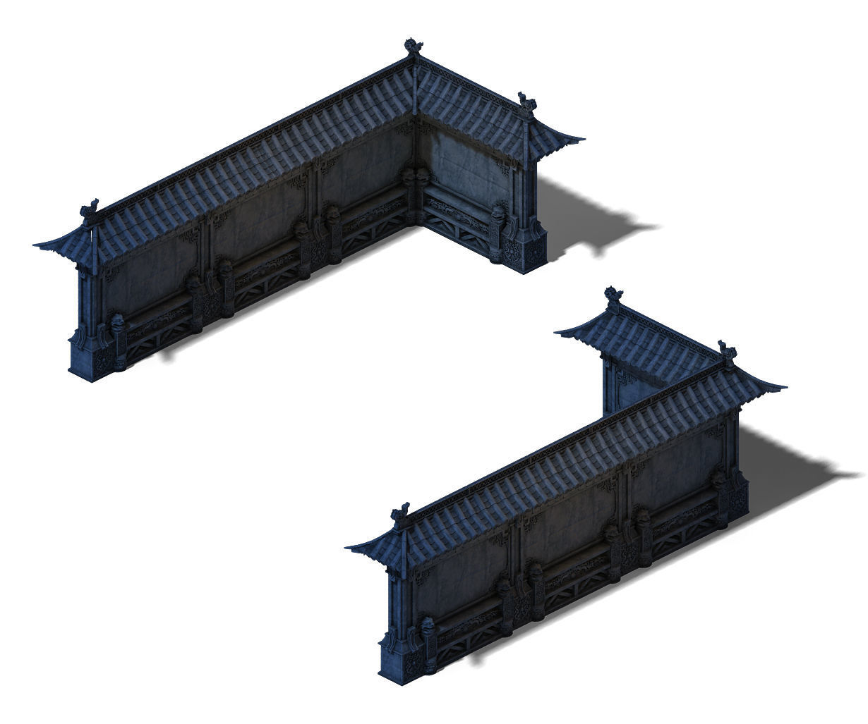 Building - stone chamber wall 02 3D model | CGTrader