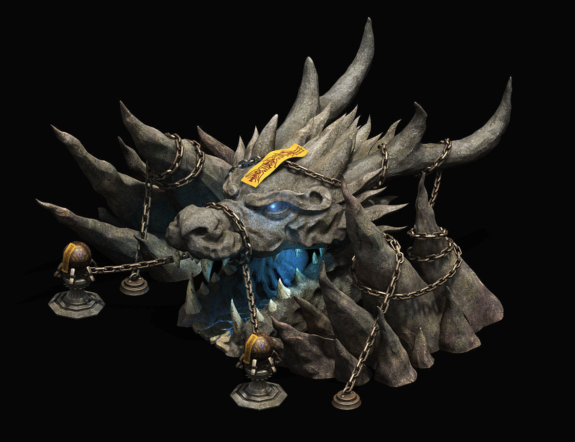 Trapped Dragon Cave - Entrance 3D model | CGTrader