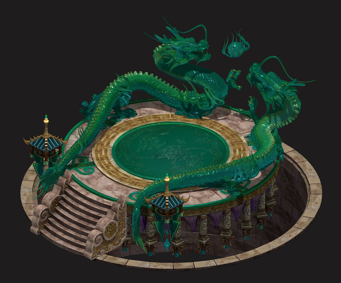 Dragon - transmission platform 01 3D model | CGTrader