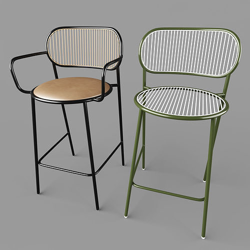 Piper bar chair free 3D model | CGTrader