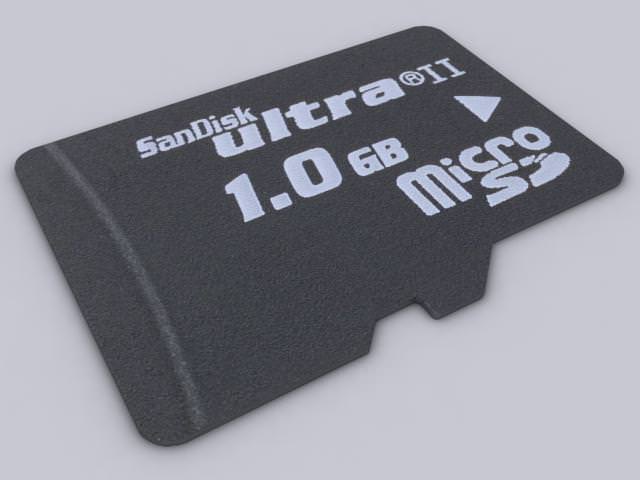 MicroSD micro sd card 3D model | CGTrader