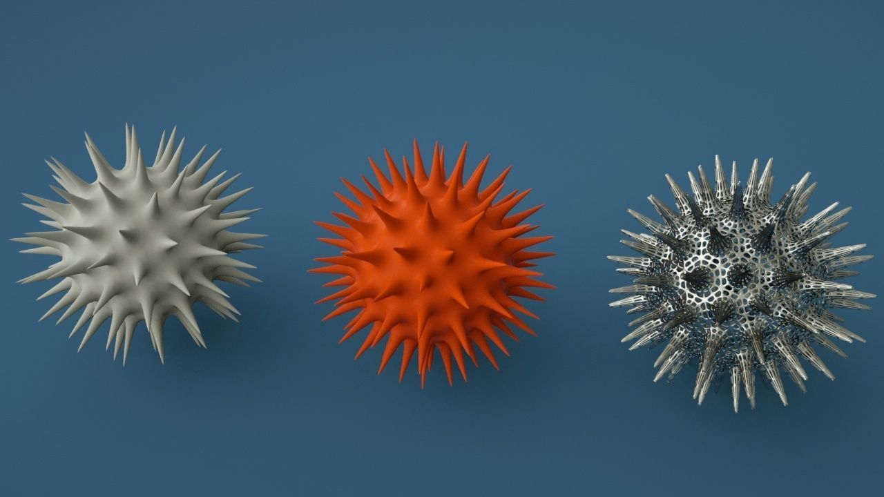 Virus shapes 3D model 3D printable | CGTrader