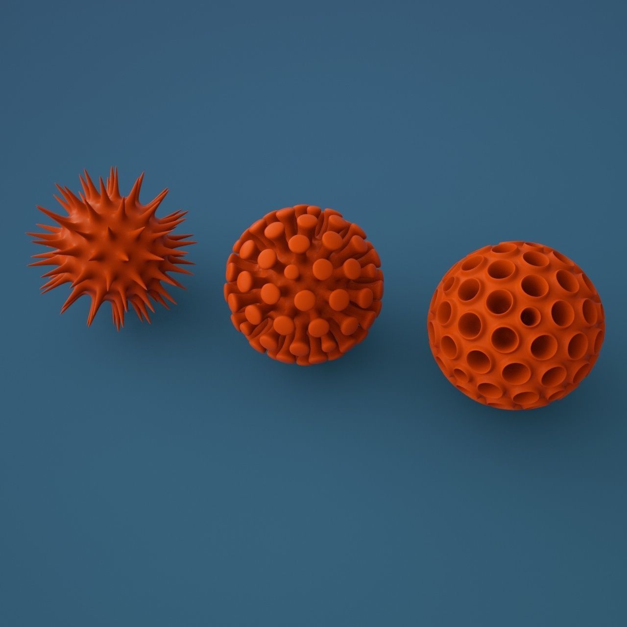 Virus shapes 3D model 3D printable | CGTrader