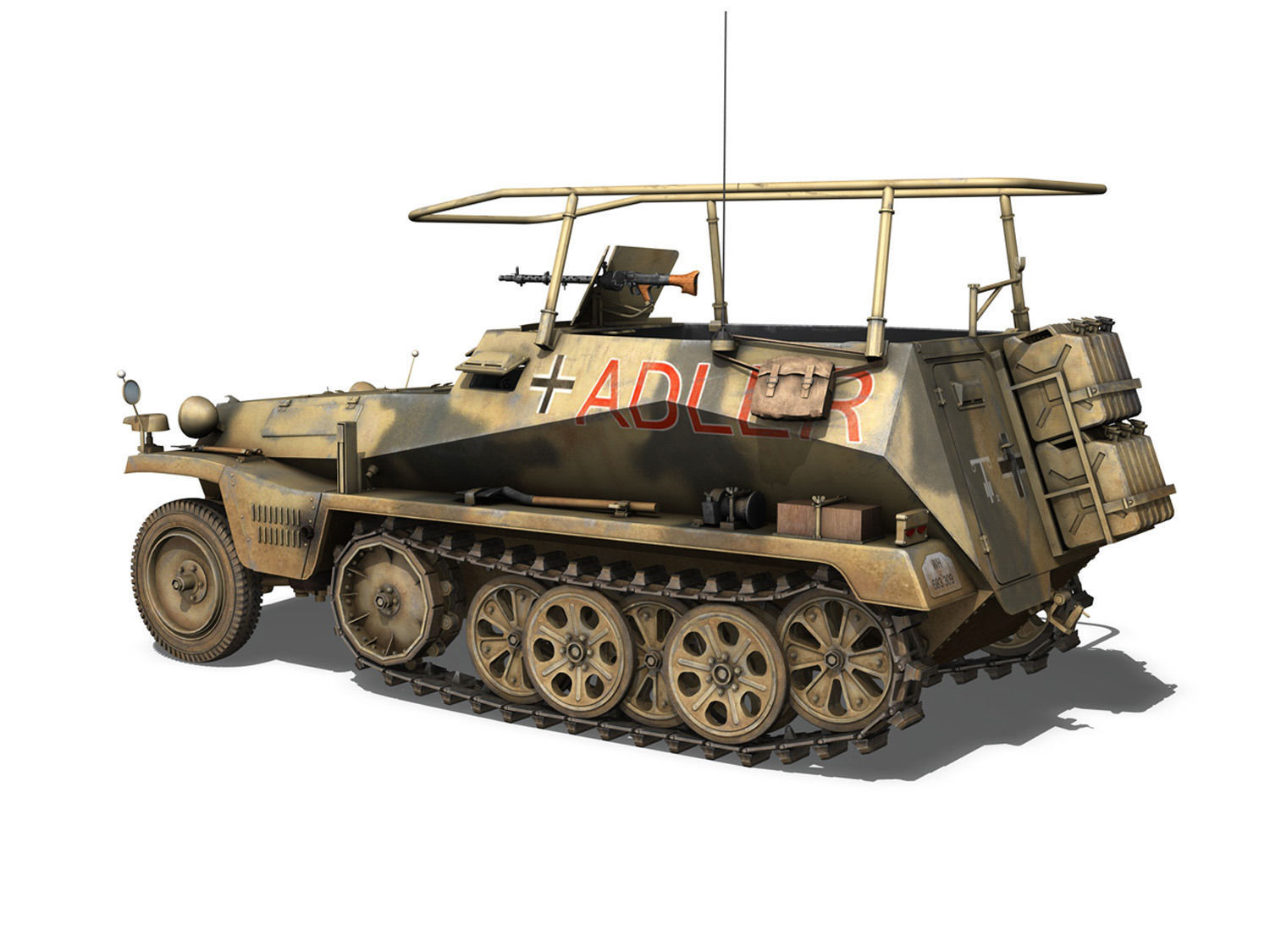 SD KFZ 250 3 - Adler - Halftrack command variant 3D model | CGTrader