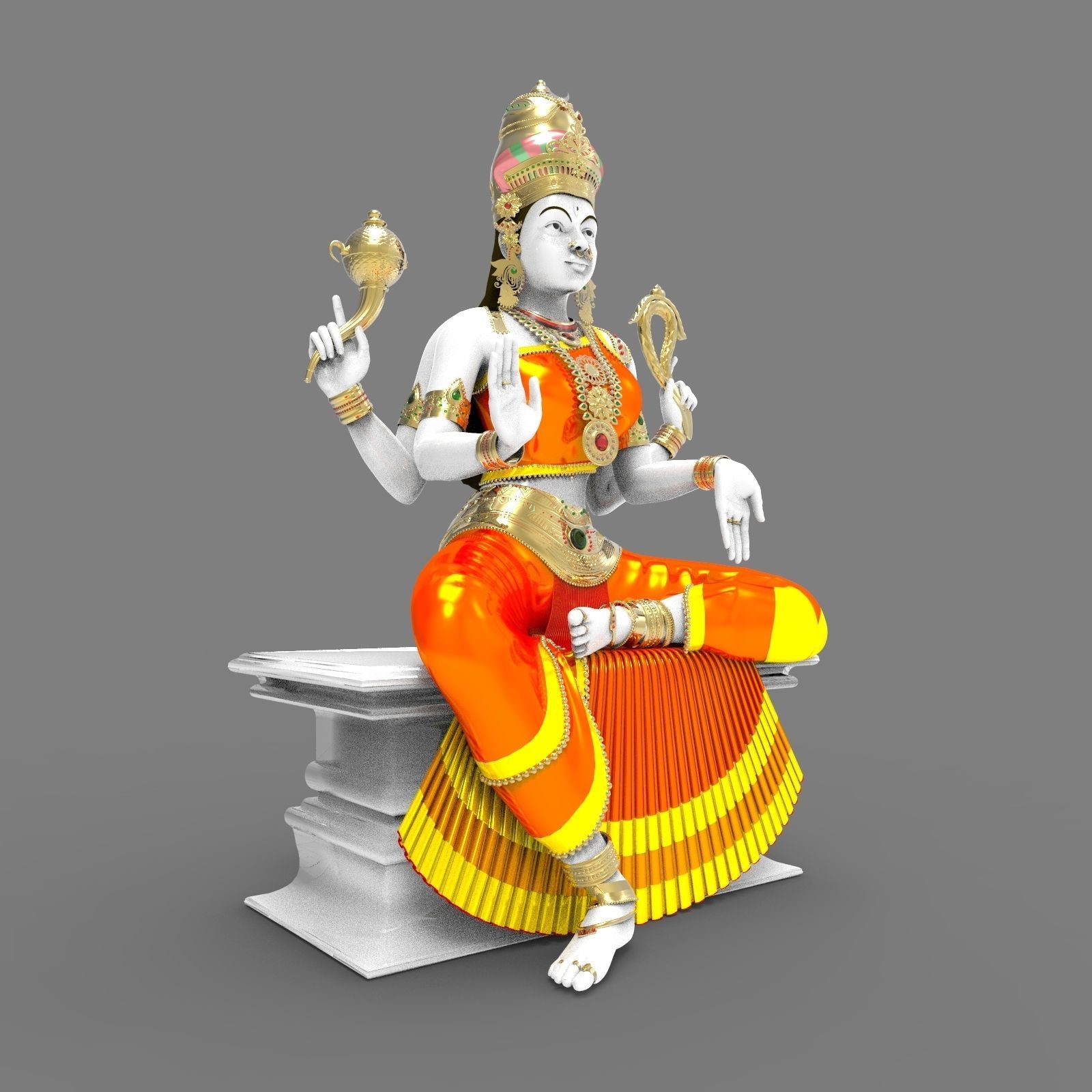 Indian Goddess Idol 3D model | CGTrader