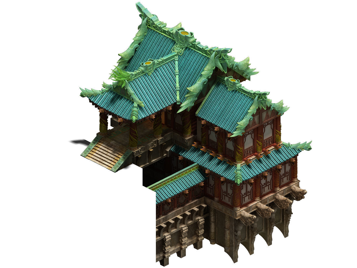 Jade Building - Alcohol Pavilion 3D model | CGTrader