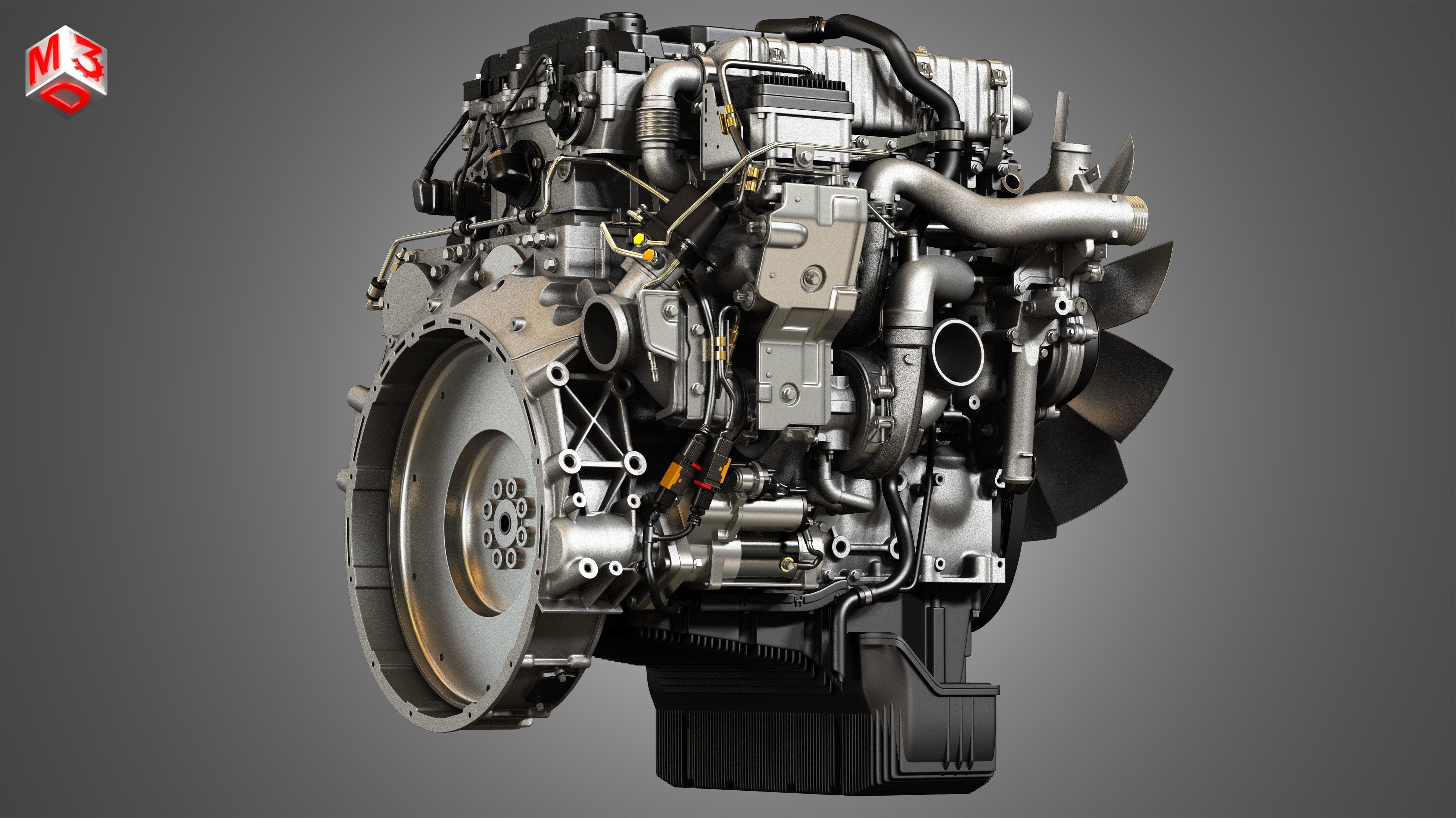 DD5 Medium Duty Truck Engine - 4 Cylinder Diesel Engine 3D model | CGTrader