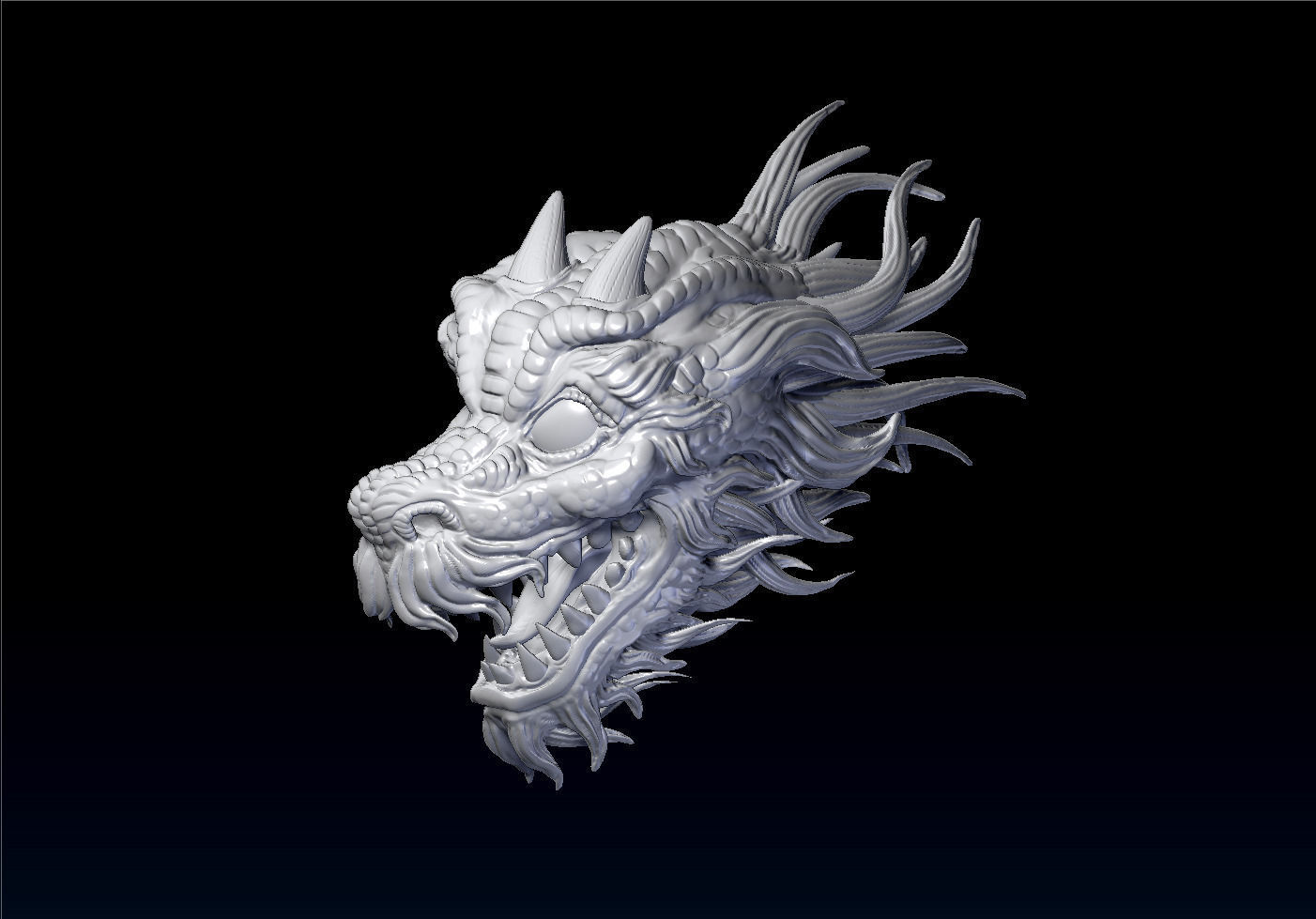 Dragon head 3D Model 3D printable OBJ STL | CGTrader.com