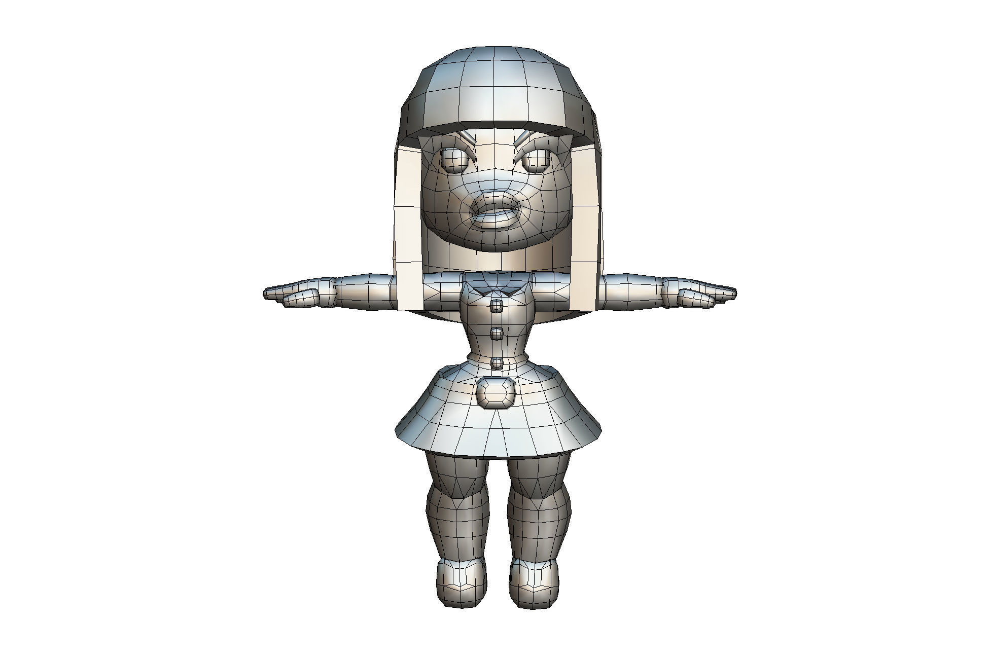 3D model Kung Fu School Girl Kyoshi - Proto Series VR / AR / low-poly ...