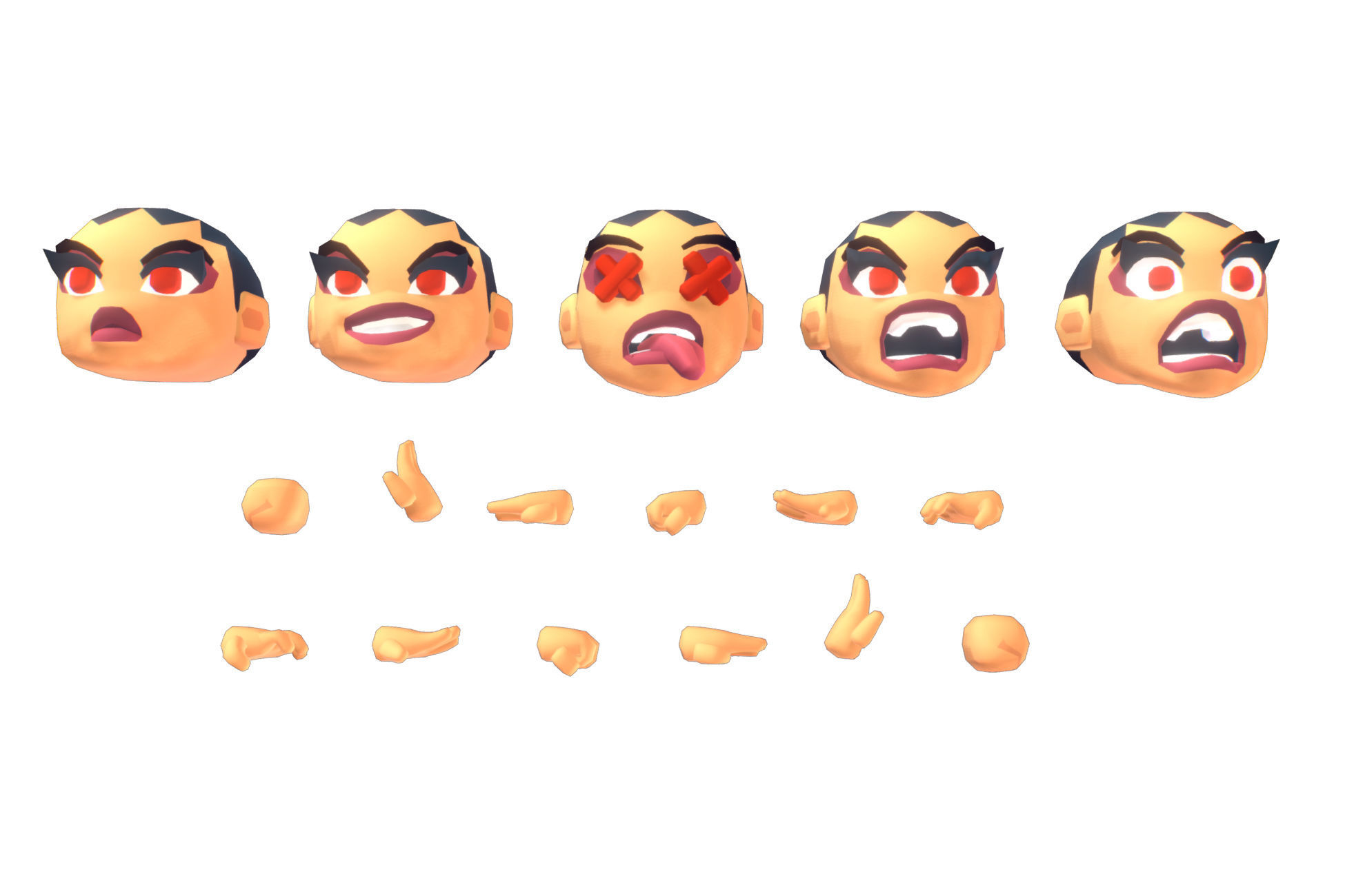 3D model Kung Fu School Girl Kyoshi - Proto Series VR / AR / low-poly ...