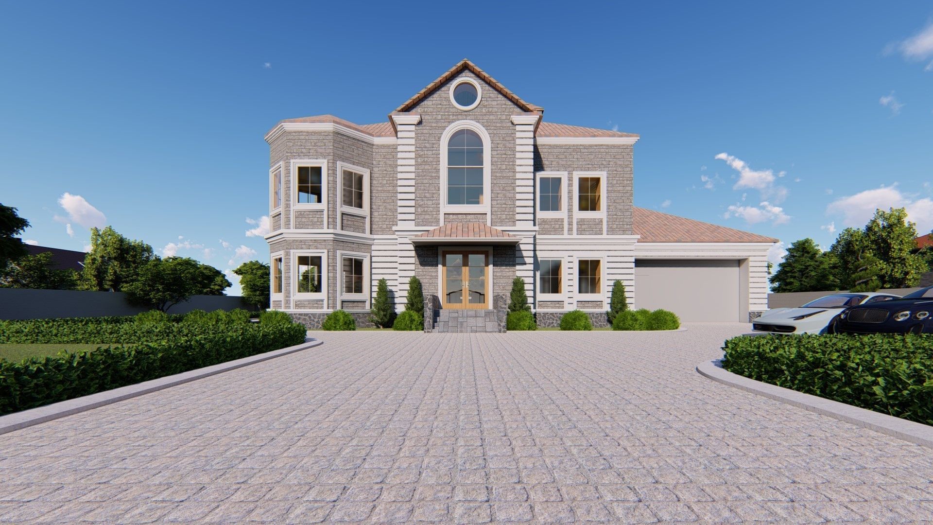 European House family 3D model | CGTrader