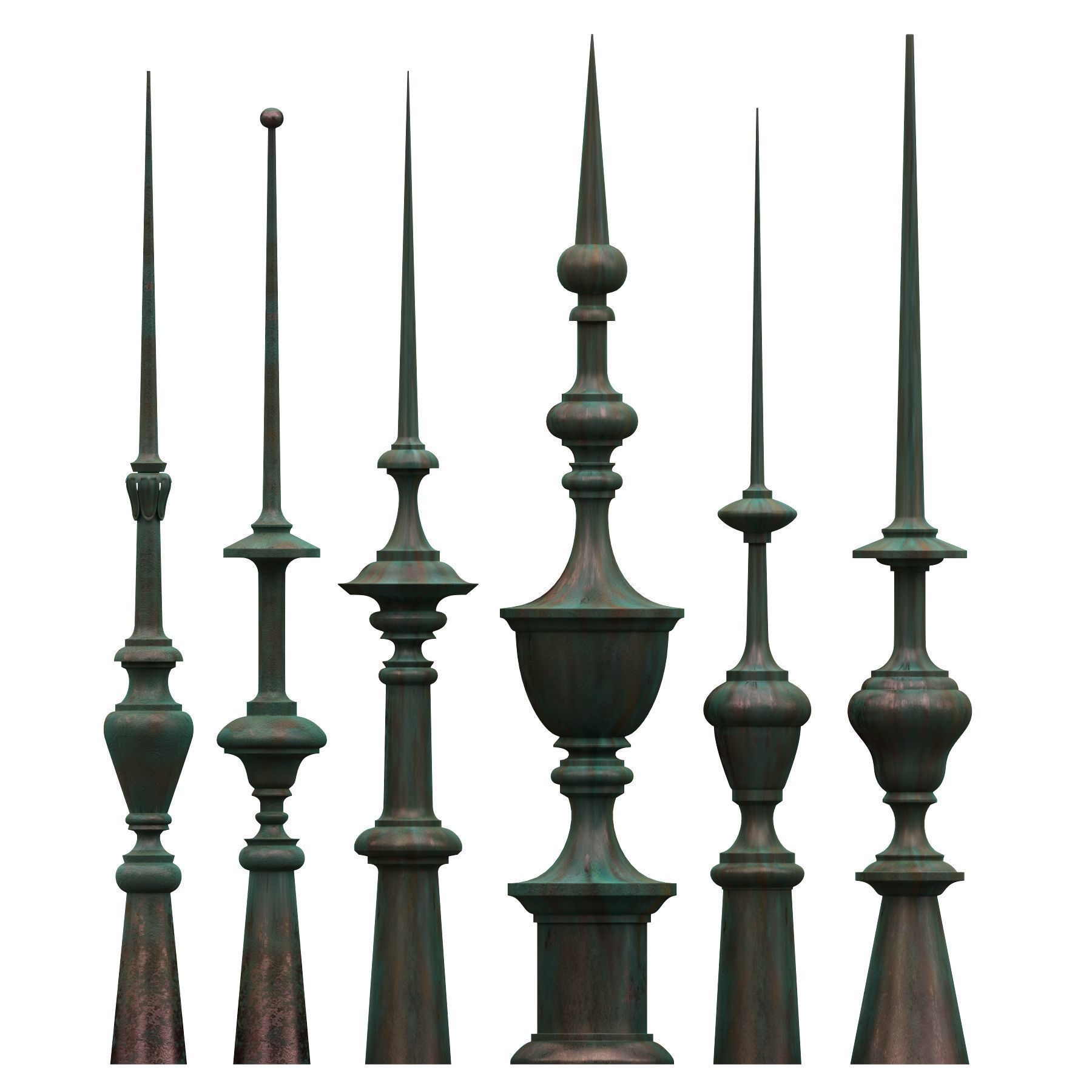 Architectural Metal Finials 0098 01-06 3D model | CGTrader