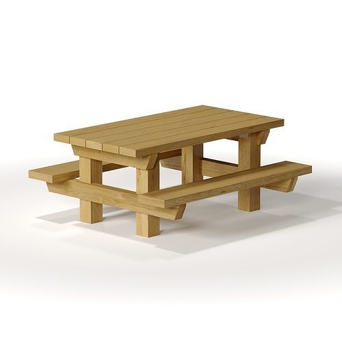 Timberform 2244-8 Picnic Table with Seats 3D model | CGTrader