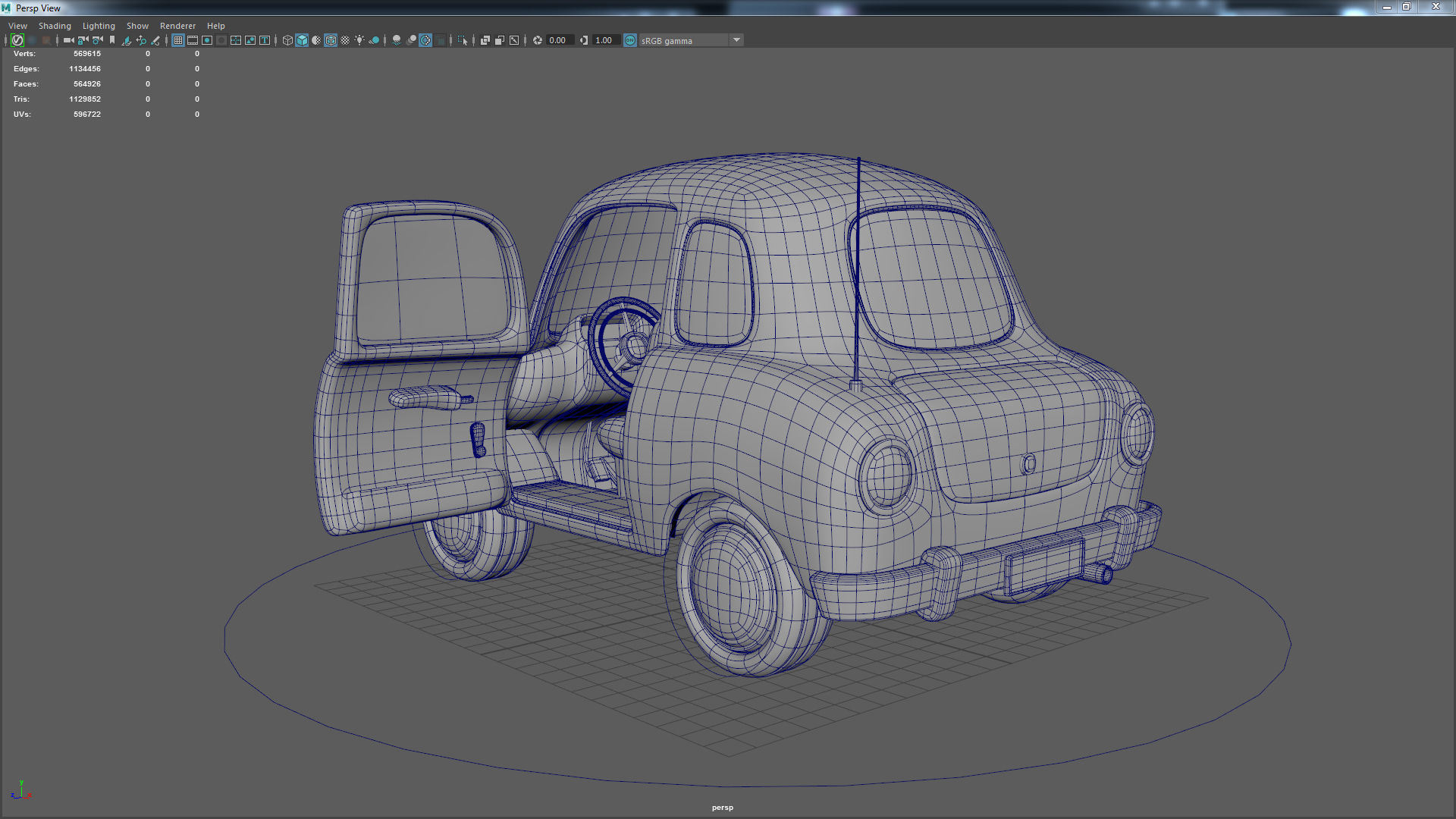 Cartoon Car Rig 3D model rigged | CGTrader