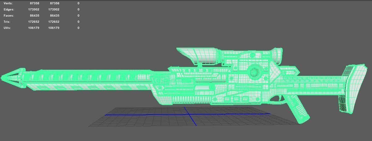 Energy or Laser Rifle Concept v02 3D model | CGTrader