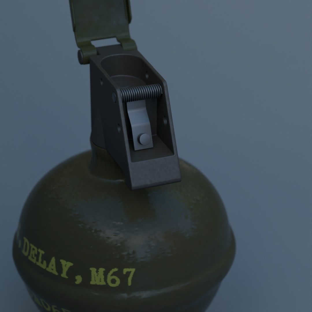 M67 Frag Grenade free 3D model | CGTrader